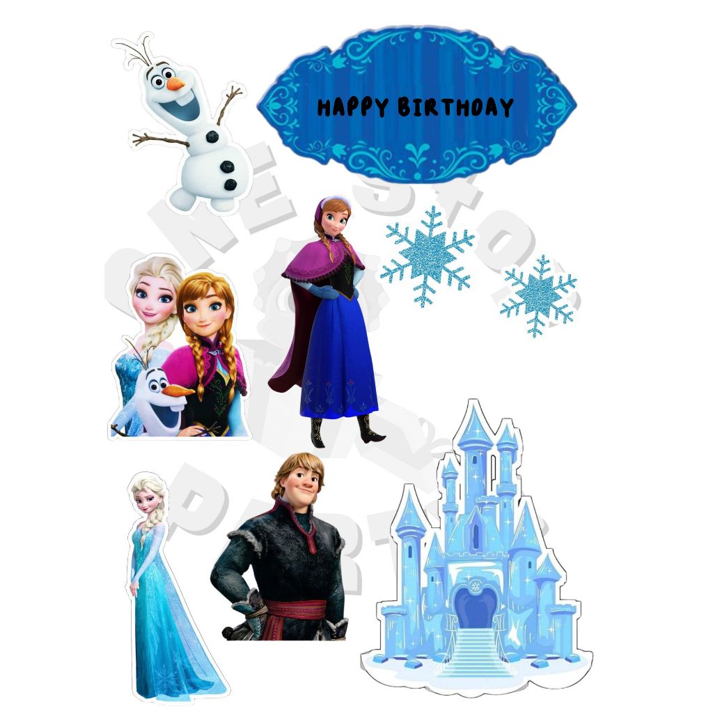 Cake topper - ELSA ANNA cake topper topper birthday cake topper set ...