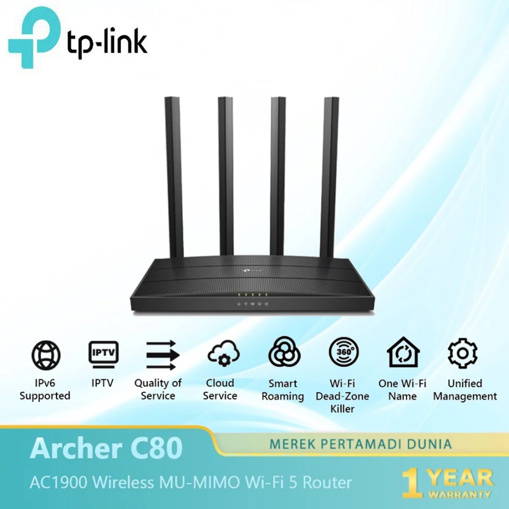 Tp-link Archer C80 AC1900 Wireless MU-MIMO Wi-Fi Router | Shopee Malaysia