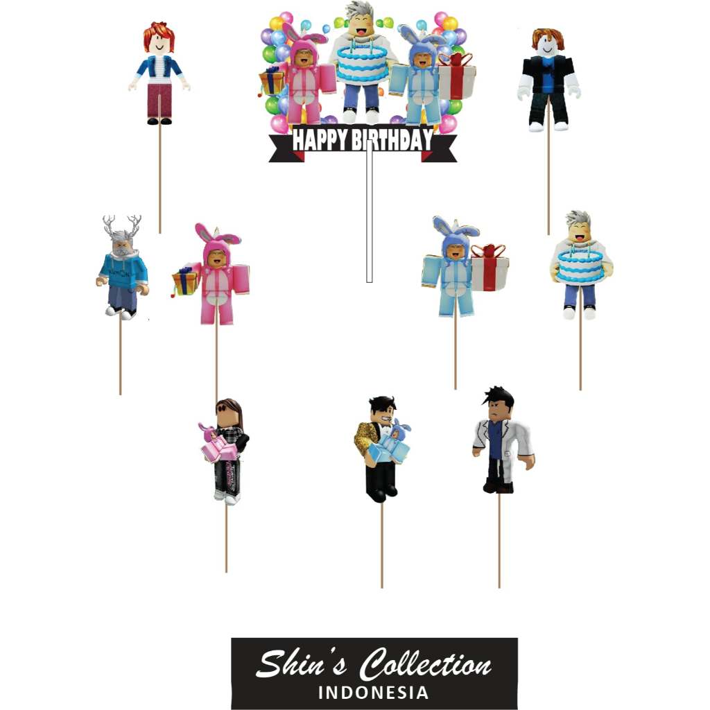 Roblox Akuduv Mipan Zuzu Cake topper contains 10 pcs | Shopee Malaysia