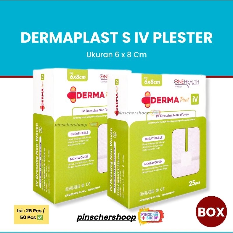 Dermaplast IV Dressing 6 x 8 Cm Infusion Fixation Plaster Contents 50 ...