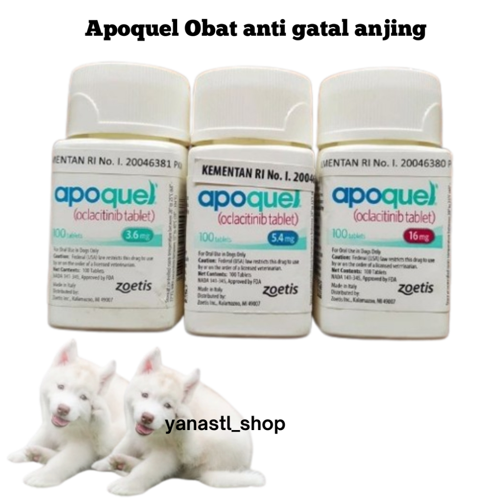 Apoquel 3,6mg / 5,4mg / 16mg Tablets anti-Itch & Dog Allergy (10 ...
