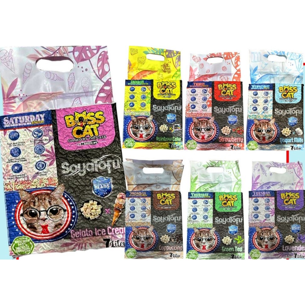 Boss CAT Sand CAT TOFU SOYA G Fragrant 7 LITER | Shopee Malaysia