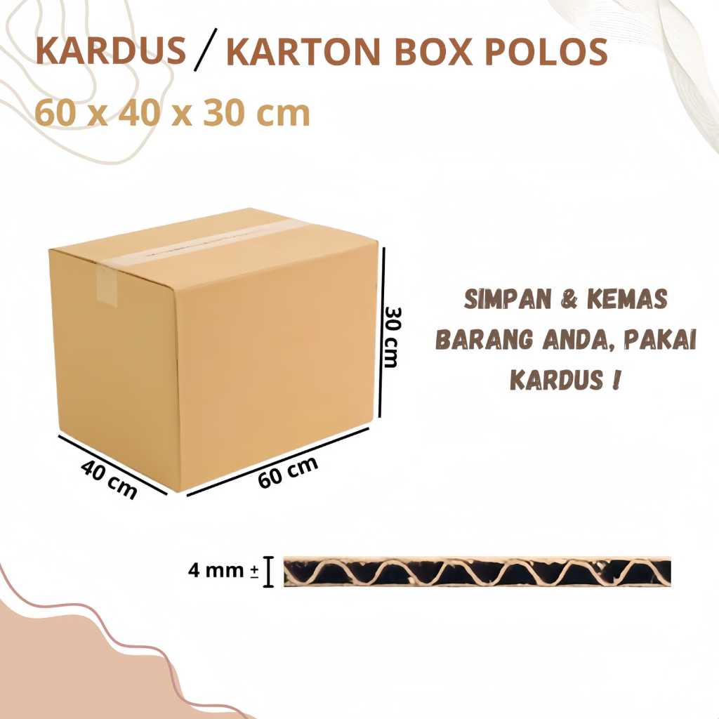 Plain CARDBOARD / CARTON BOX SIZE 60x40x30 CM (20 SHEETS) | Shopee Malaysia
