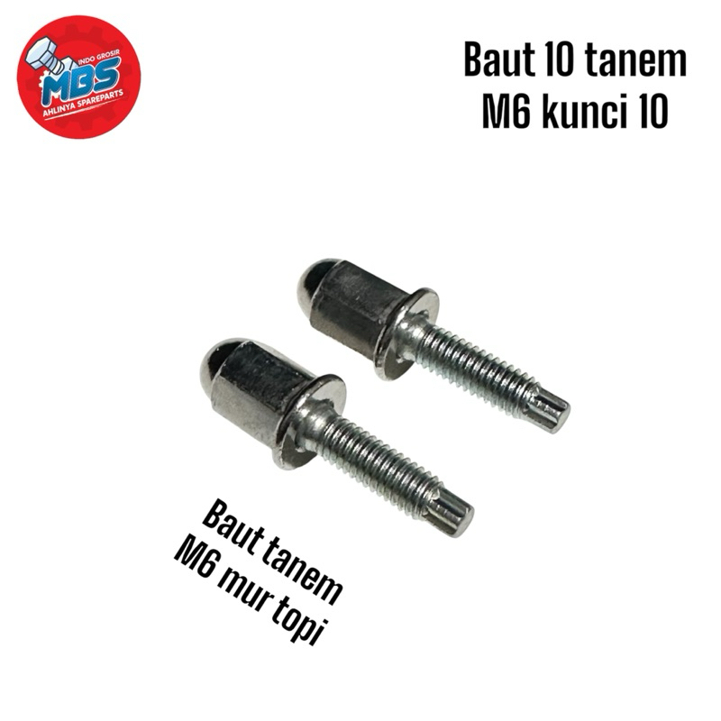 M6 long cap nut exhaust bolts, lock nut bolts, 10 exhaust bolts, tanaem ...