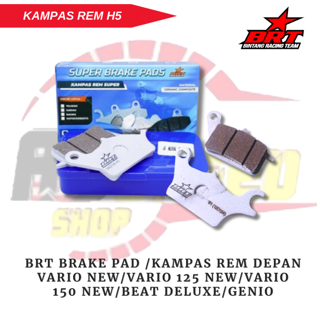 Brt Front Brake Pad Brake Pad VARIO NEW / VARIO 125 NEW / VARIO 150 NEW ...
