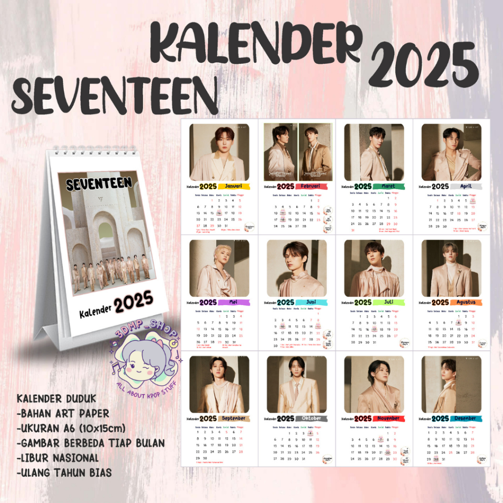 Sitting CALENDAR 2025 SEVENTEEN | Shopee Malaysia