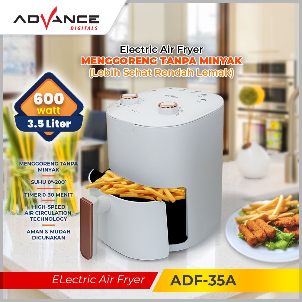 MESIN Electric Air Fryer ADVANCE 3.5L/4L/5L Electric Air Fryer Frying ...