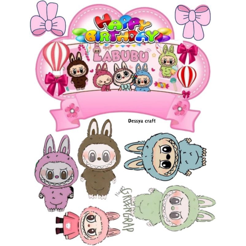 Labubu Topper - Cake Topper - Labubu Character Topper - Cake Topper ...