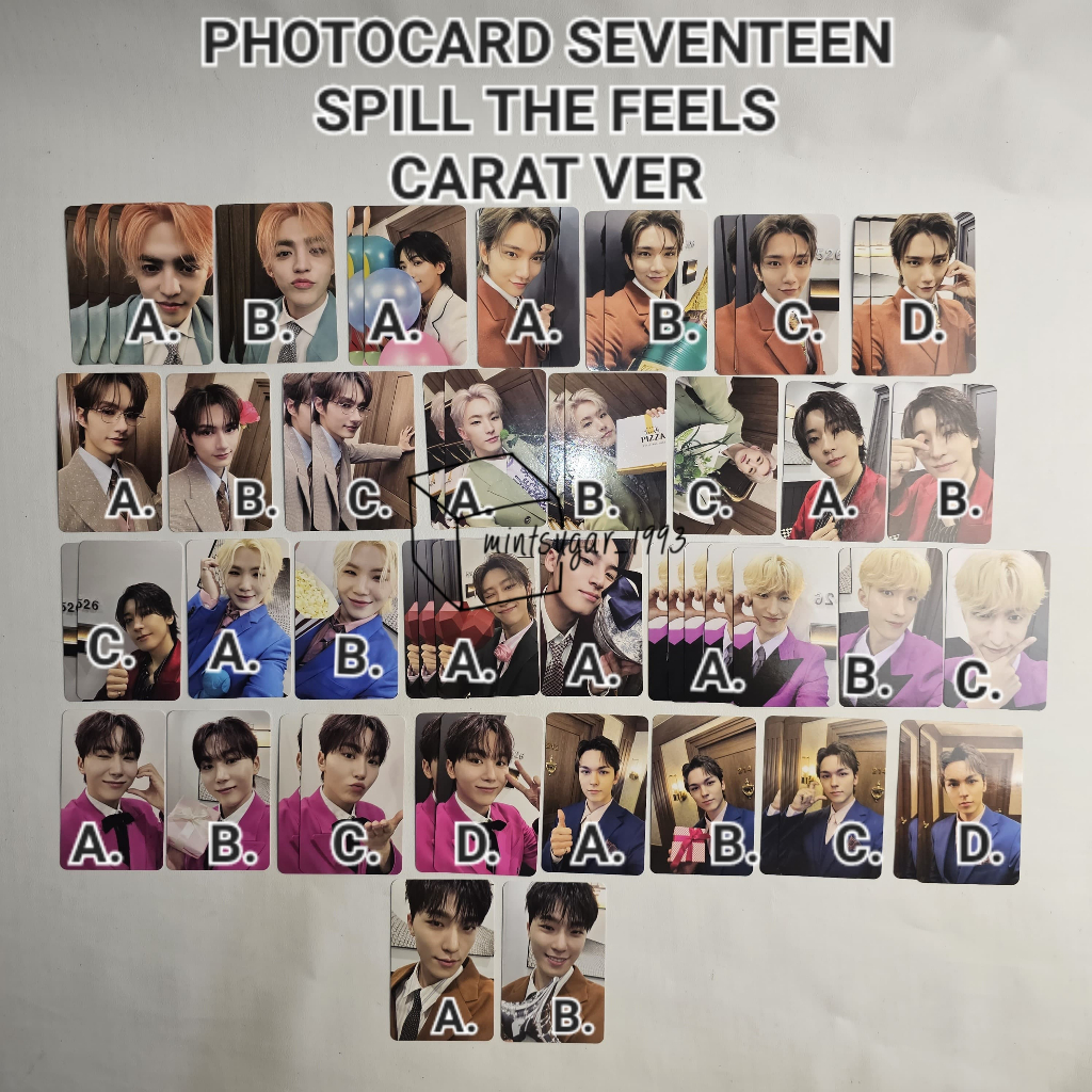 Seventeen PHOTOCARD - 12TH MINI ALBUM SPILL THE FEELS (Jeonghan Joshua Vernon DK Dokyeom SVT STM ...