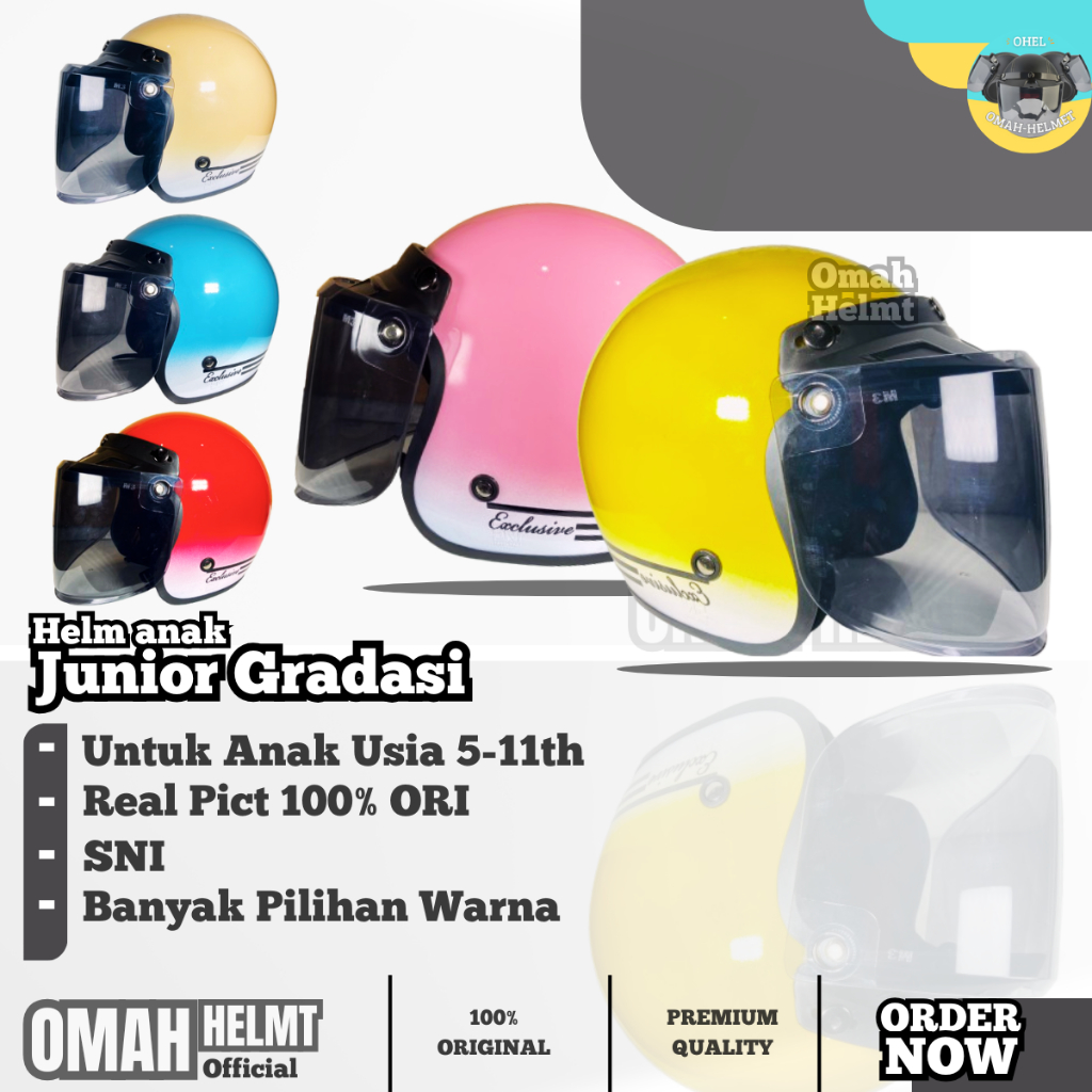 Junior CHILDREN'S HELMET WITH GRADATION PAINT AGES 5-11 YEARS PREMIUM ...