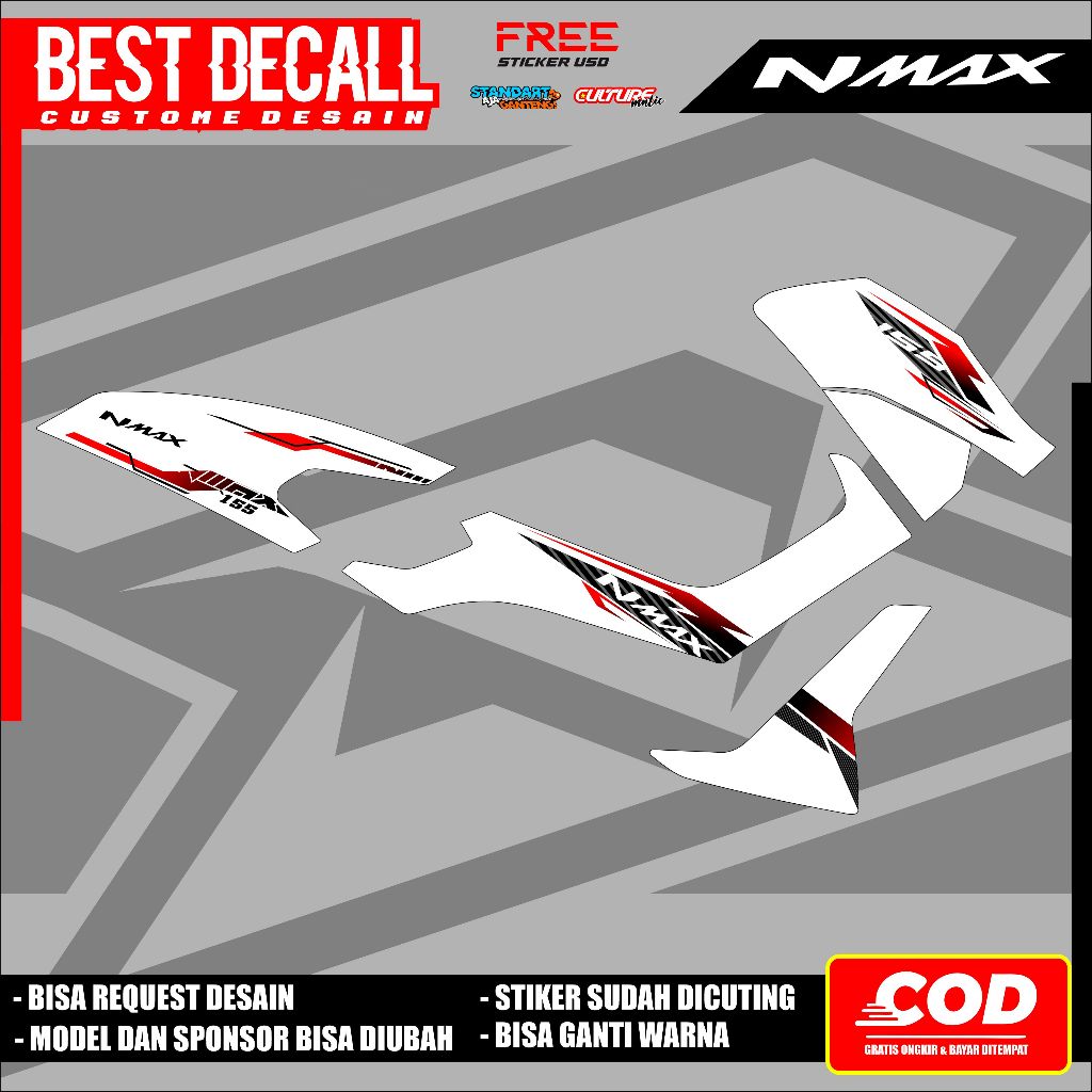 Nmax New/Old Transparent Striping, Minimalist Model, Maxdecal-XO4 ...