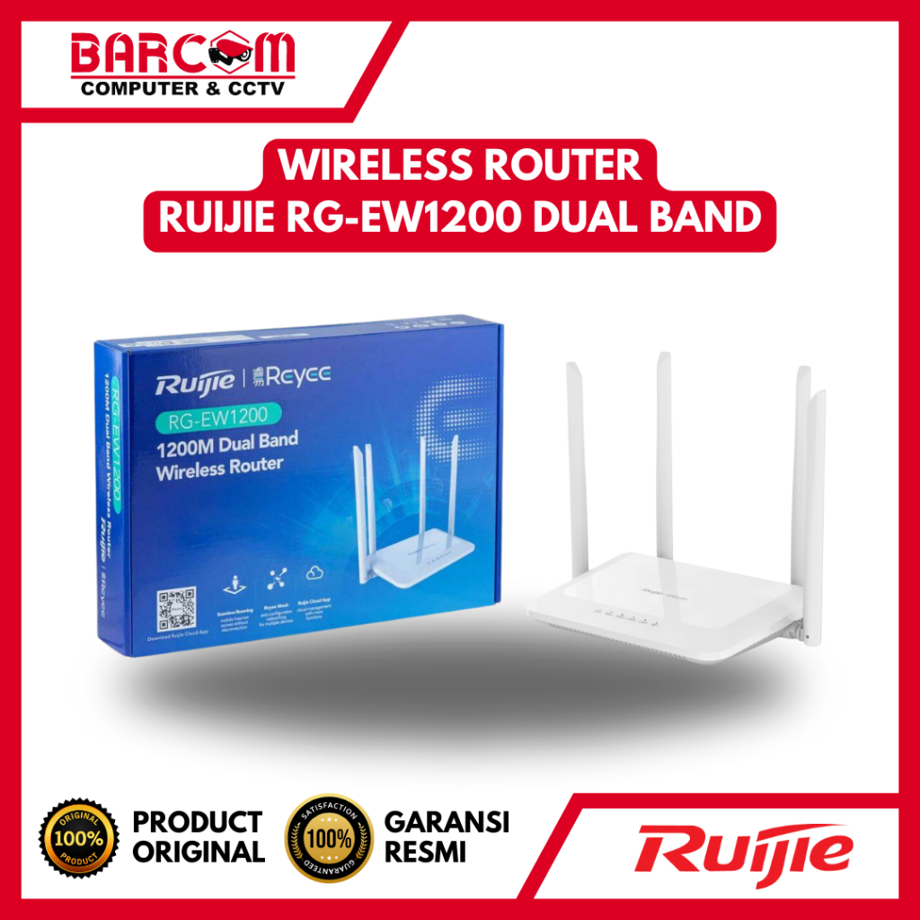 Ruijie RG-EW1200 WIRELESS ROUTER 1200M DUAL-BAND - ORIGINAL RUIJIE ...