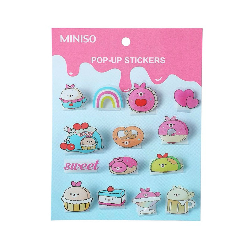 Miniso Sticker Sweetheart Bunny Series Pop-up/Miniso Bunny Sticker ...