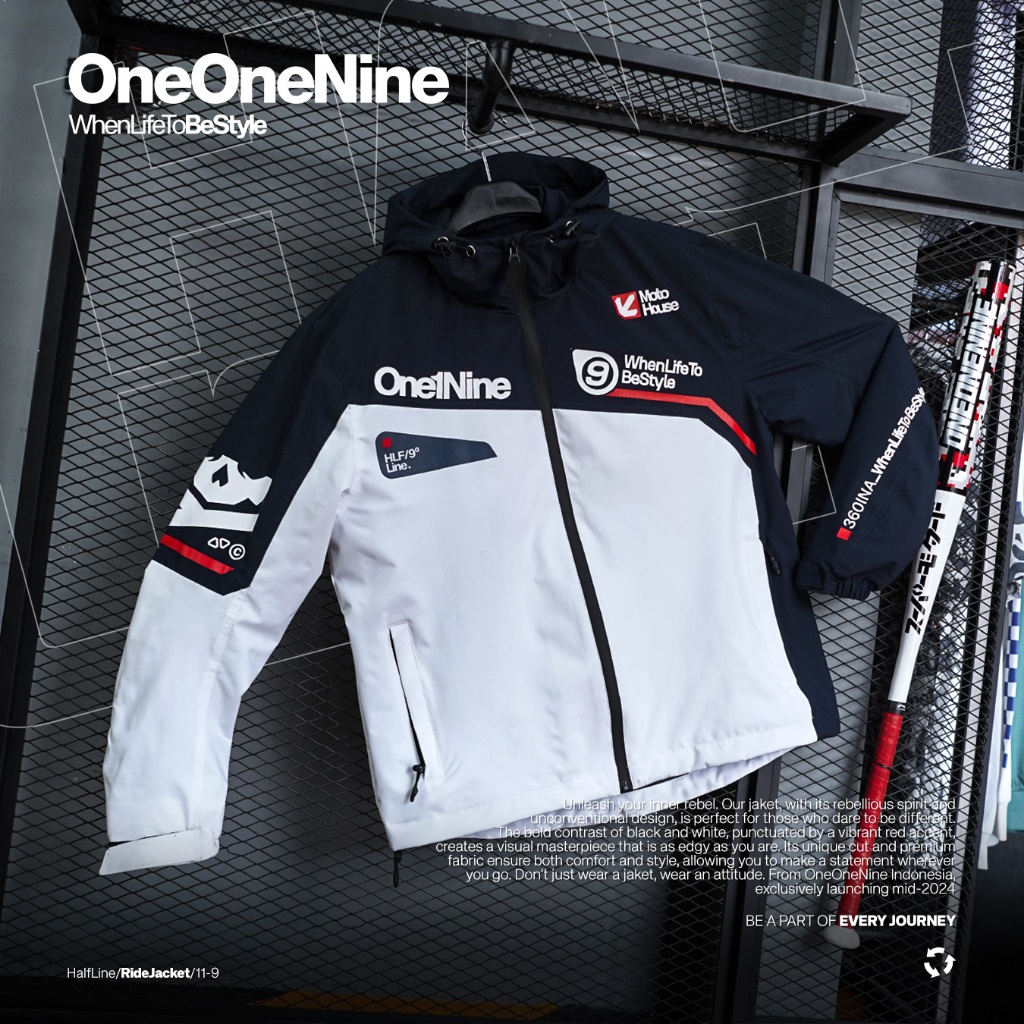 Oneonenine Ksr Halfline Navy White Series Jacket - Sport Motorcycle ...