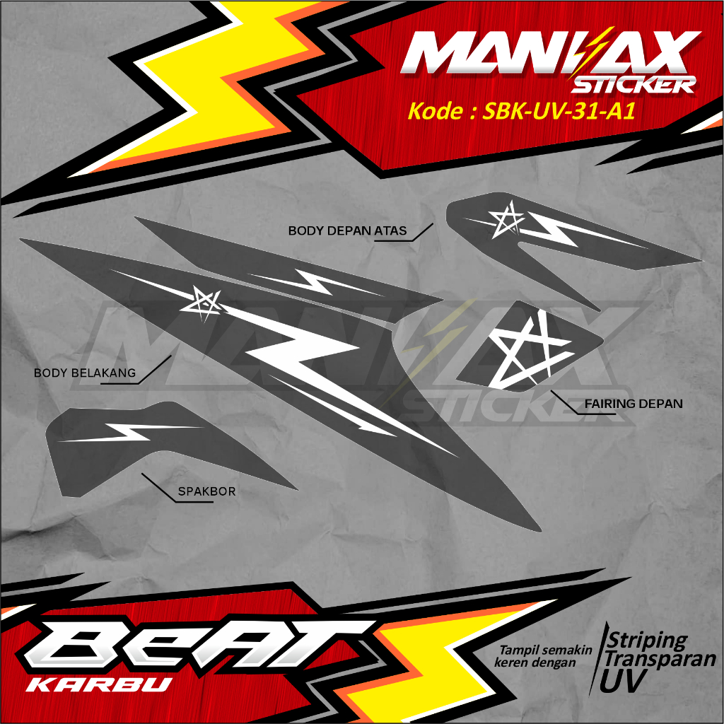 Original Transparent Karbu beat Striping Color Variations - Lightning ...