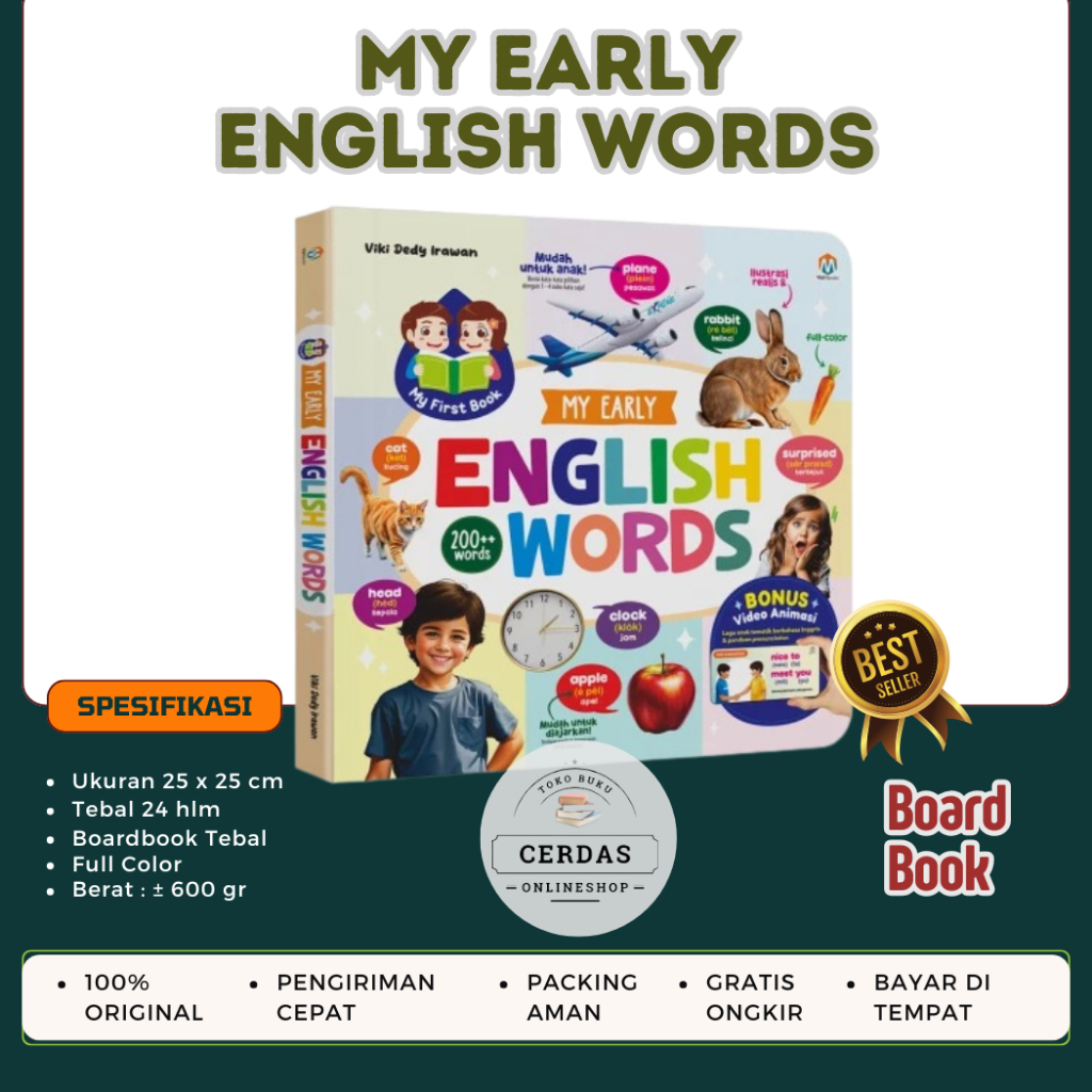 My First book My Early English Word big boardbook children's book 0 6 ...