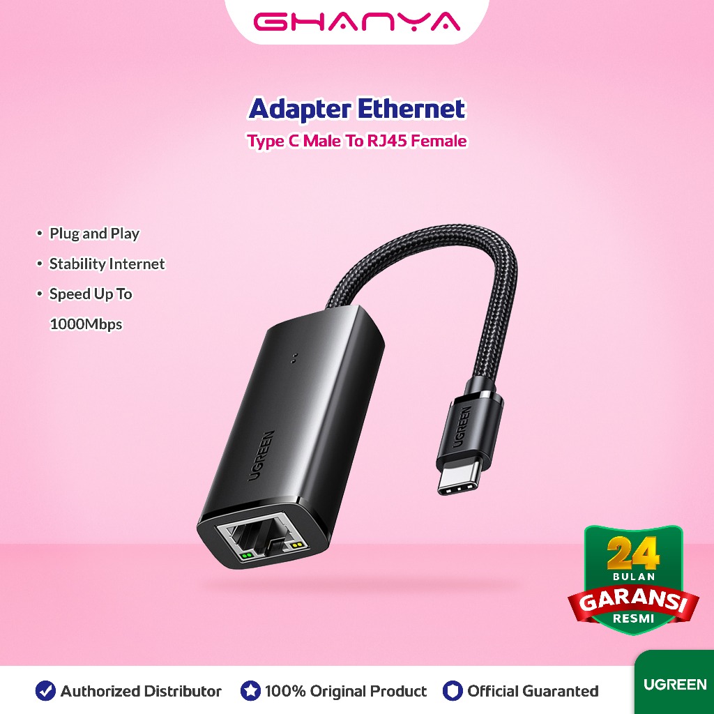 Ugreen Lan Adapter Ethernet Network USB Type C to RJ45 1000Mbps 15637 ...
