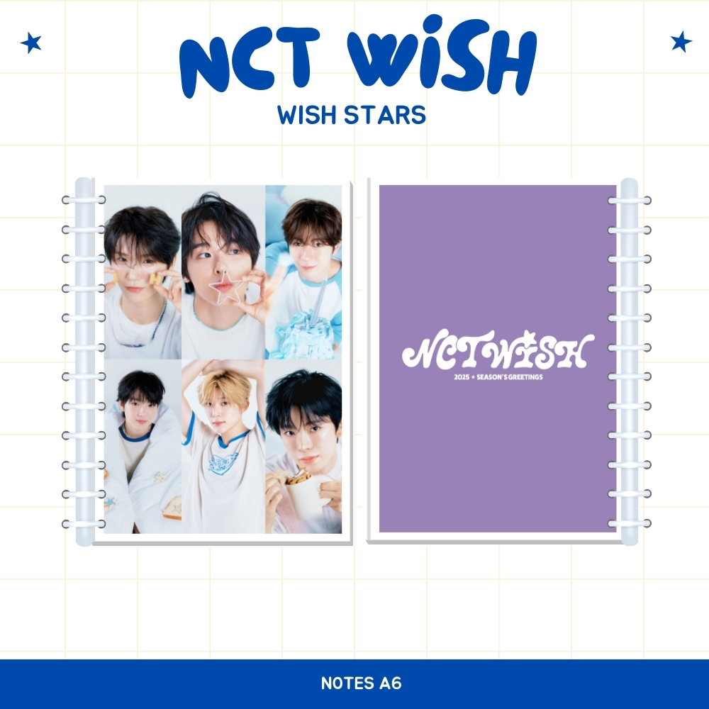 A6 NOTES NCT WISH STARS (40 HVS + 2 SIDED LAMINATION COVER) HAND SIGN ...