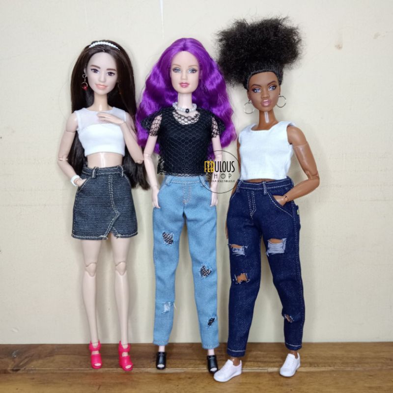 Jeans Skirt Pants for Barbie | Barbie clothes | FEBulousshop | Shopee ...