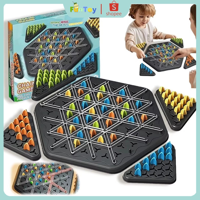 Funtoy Chain Triangle Multiplayer Puzzle Board Game Puzzle Triangle ...