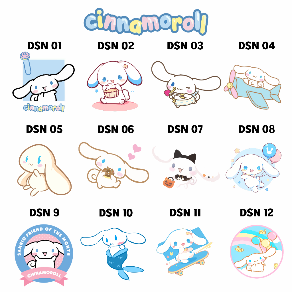 Cinnamoroll DTF IRON SCREEN PRINTING STICKER | Shopee Malaysia