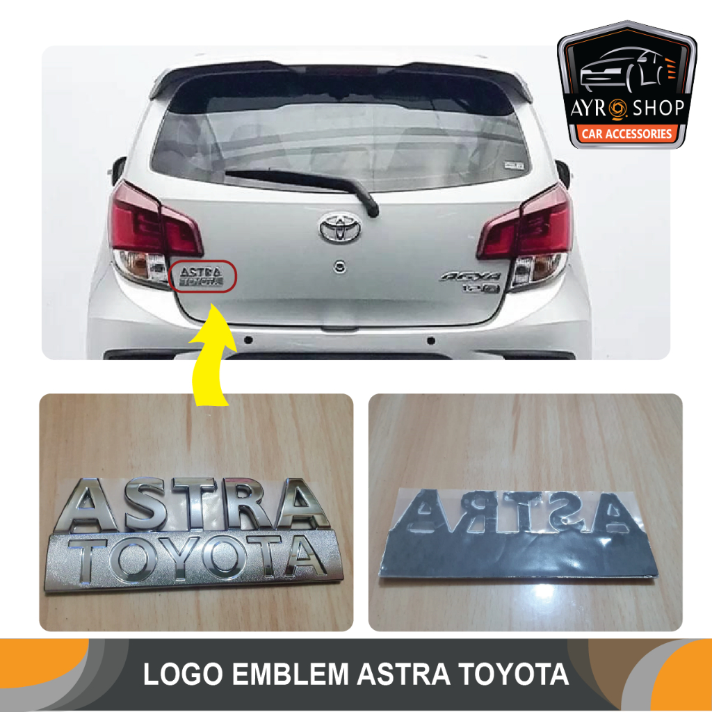 Original Agya Calya ASTRA TOYOTA 2016-2022 Luggage Logo Emblem | Shopee ...