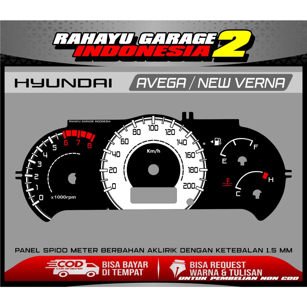 Custom HYUNDAI AVEGA AND NEW VERNA SPEEDOMETER BOARD | Shopee Malaysia