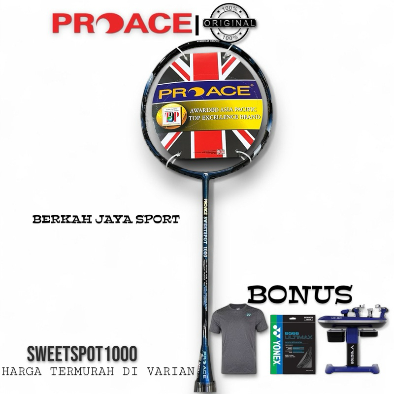 Original pro ace sweetspot 1000 racket, the most complete and possible ...