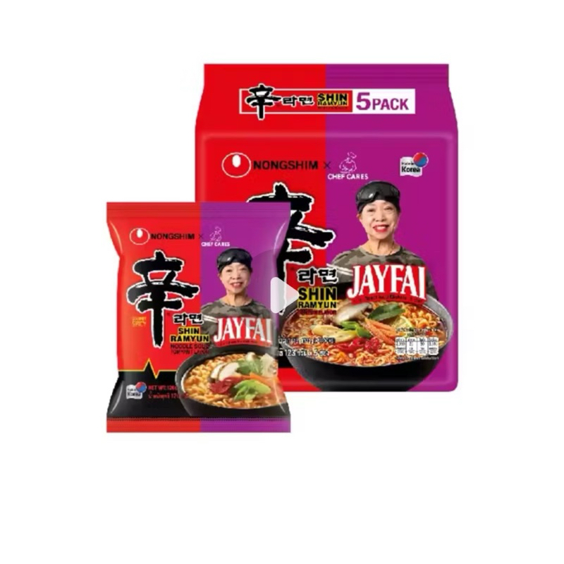 Nongshim JAY FAI Shin Ramyun Tomyum Flavor Gourmet Spicy Thailand Viral ...