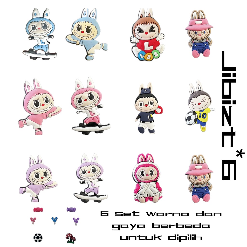 Crocs Jibbitz Thick Labubu Rubber Shoe Accessories | Shopee Malaysia