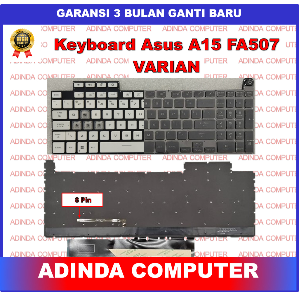 Asus TUF Gaming Keyboard A15 FA507 FX507ZC FX507ZC4 FX507ZM FX507ZR ...