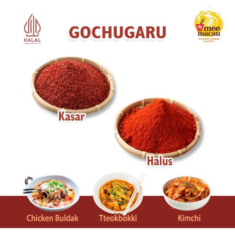 Gochugaru Halal MUI / Korean Red Pepper Powder Chili Powder - Coarse ...