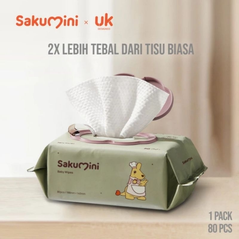 Sakumini Baby Wipes Wet Wipes 80pcs | Shopee Malaysia