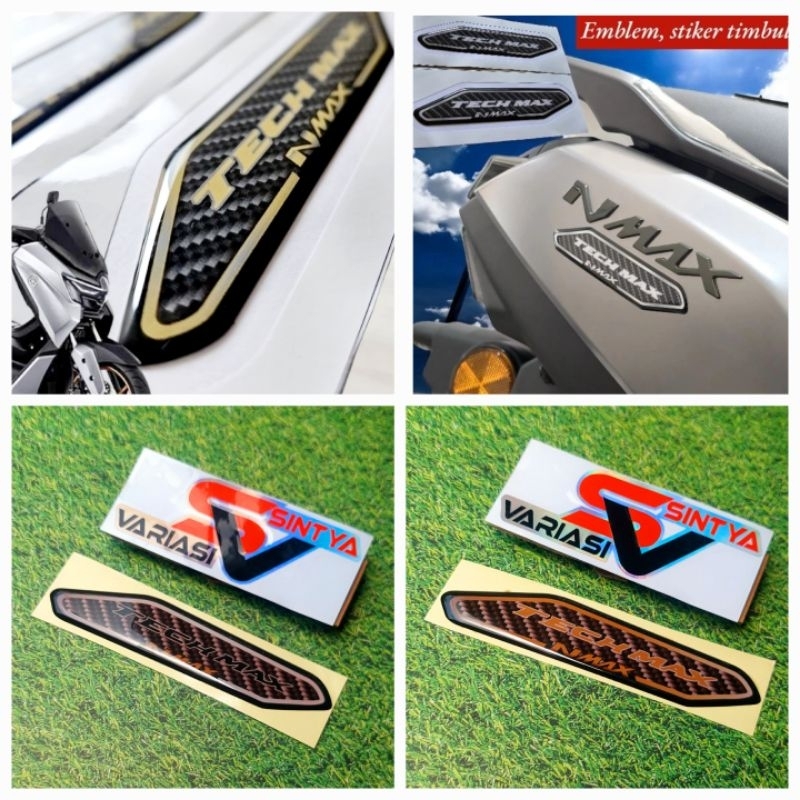 Tech MAX NMAX EMBLEM STICKER FLEXIBLE embossed STICKER | Shopee Malaysia