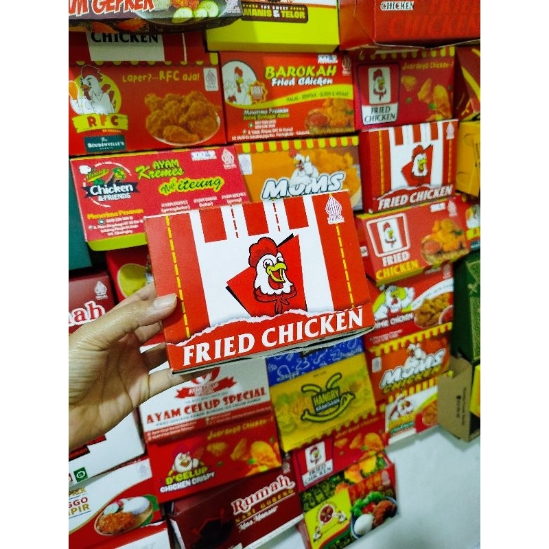 Kfc Jumbo Fried Chicken Box (100 pcs + free rice paper) 16x11x7 Rice ...