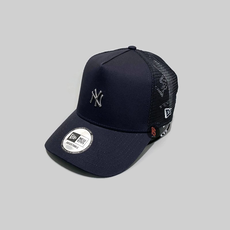 Original NEW ERA HAT TRUCKER MINI METALLIC NEW YORK YANKEES NAVY ...