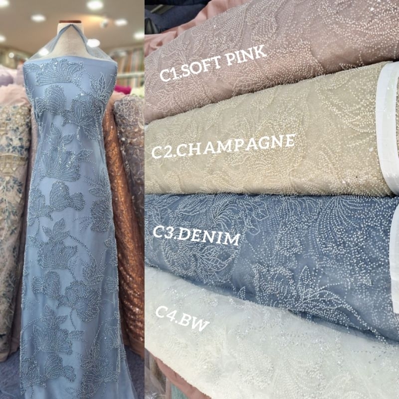 Alika flower full sequin tulle - lavender | Shopee Malaysia