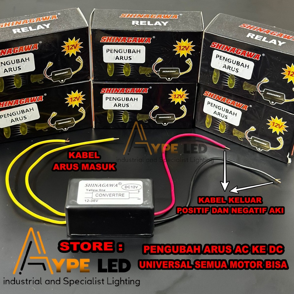 Original SHINAGAWA KONVERTER TOOL TO CHANGE LED LIGHTS AC TO DC CONVERTER 24 VOLT TO 12 VOLT AND ...
