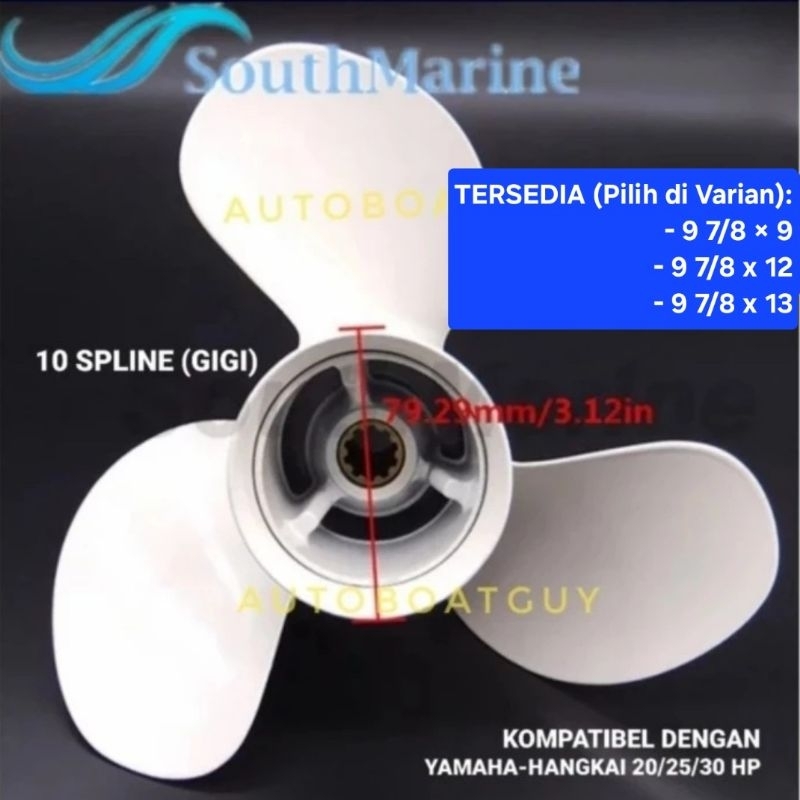 MESIN Propeller / Propeller Outboard Engine Fan Yamaha Hangkai Parsun ...