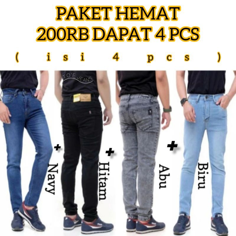 Package (CONTAINS 4 PCS) MEN'S LONG JEANS TO'E STYLE JEANS (CONTAINS 4 ...