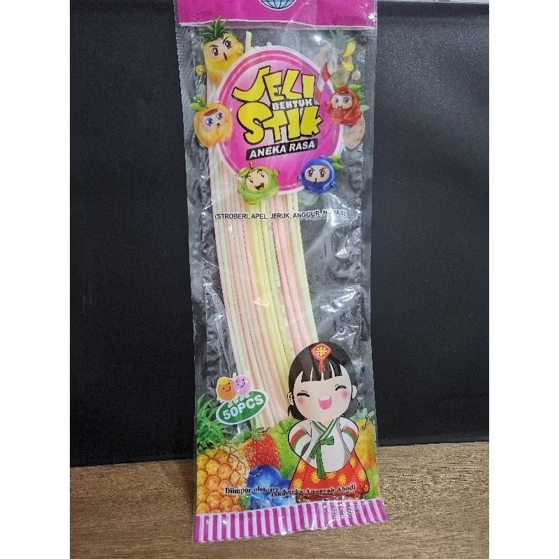 Jelly Stick Candy, Various Flavors, Long Yogurt Jelly, 50pcs | Shopee ...