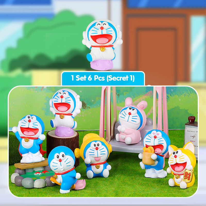 Doraemon Blind Box Buy 1 Box gets 6 Different Doraemon Secret Blind Box ...