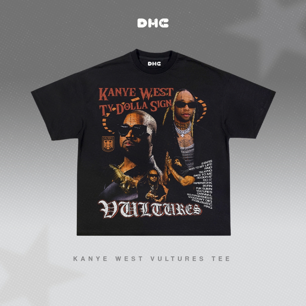 Dmc Kanye West & Ty Dolla Sign Oversized Vulcanized Album Music Bootleg ...
