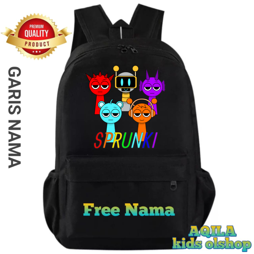 Sprunki BAG CHILDREN'S BAG ELEMENTARY SMP HIGH SCHOOL FULL COLOR BAG ...