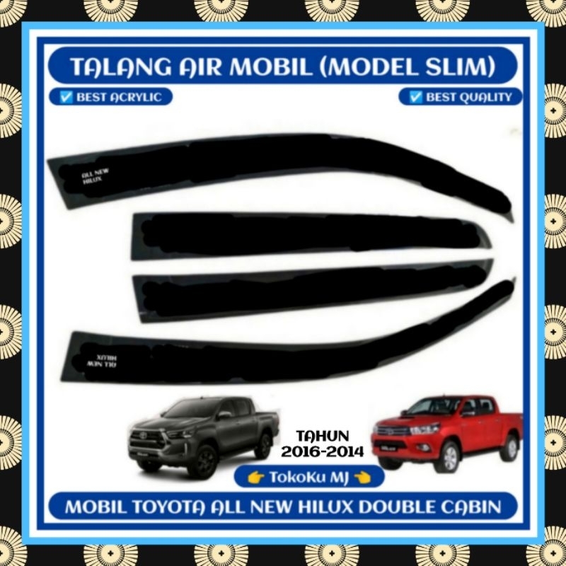 Toyota ALL NEW HILUX DOUBLE CABIN CAR WATER GUTTER (SLIM MODEL ...