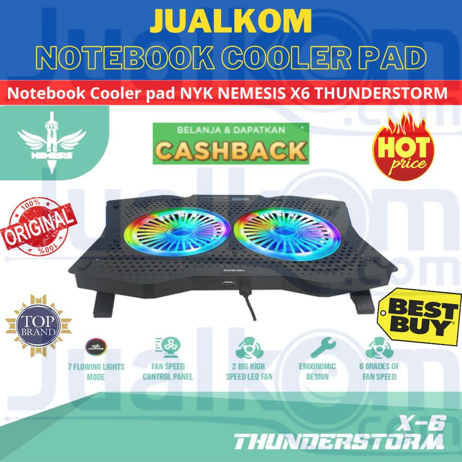 Laptop Fan NYK Nemesis X6 X-6 Thunderstorm Notebook Cooling Pad Cooler ...