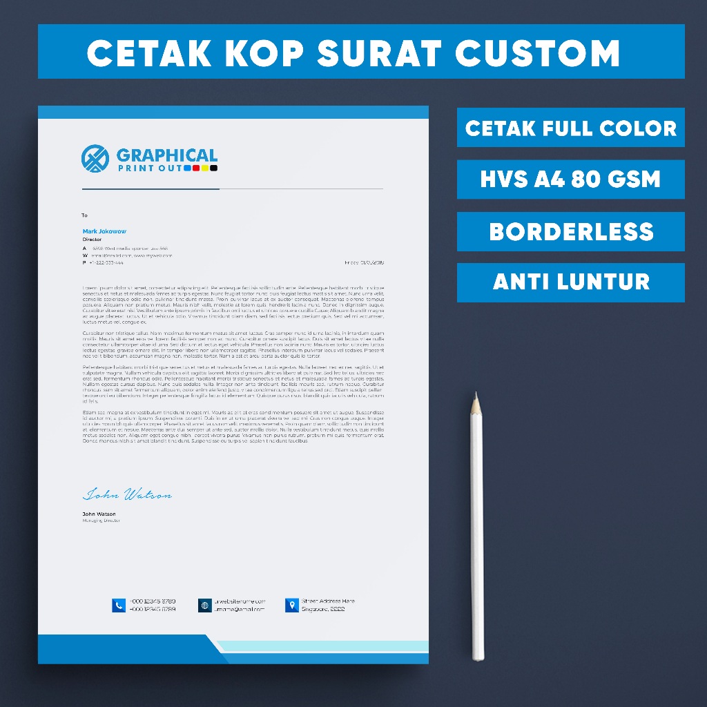 Custom 80 Gsm Hvs Letter Head A4 Size | Shopee Malaysia
