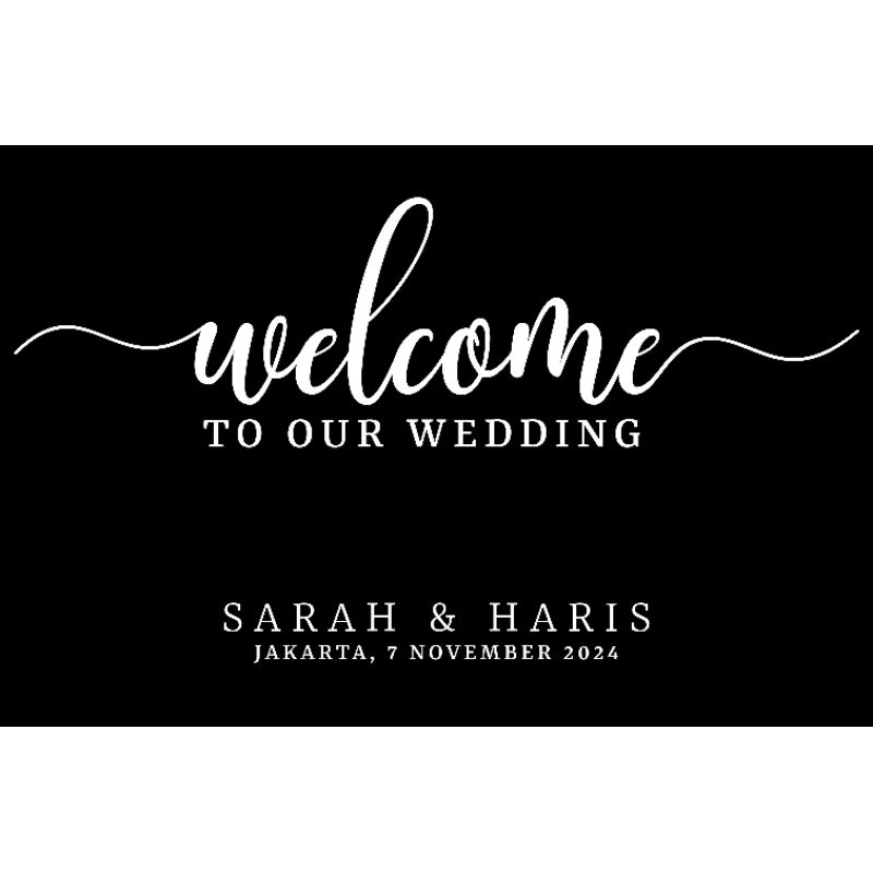 Elongated Acrylic Wedding Welcome Sticker | Shopee Malaysia
