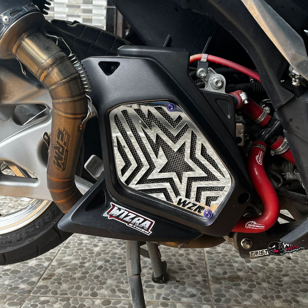 Yamaha Aerox 155 New Connected Radiator Cover, Aerox New Star Motif ...