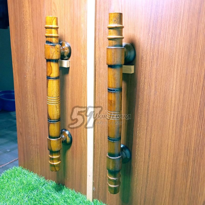 KAYU Door Pull Handle - Classic Aesthetic Door Handle Made of Teak Wood ...